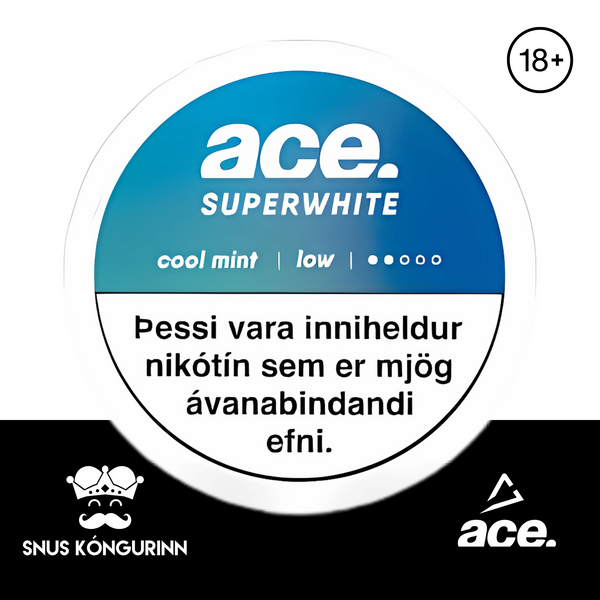 Ace - Cool Mint Low 2 punkta – Snus Kóngurinn | Snus á Íslandi