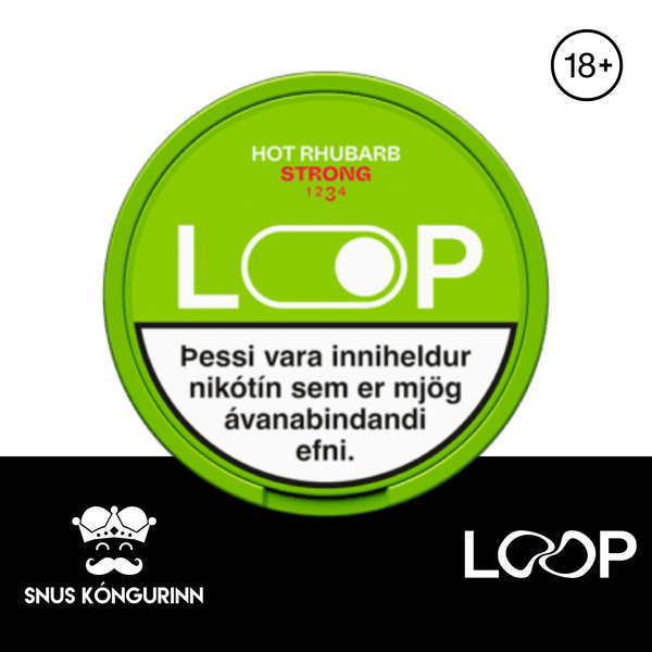 LOOP HOT RHUBARB STRONG – Snus Kóngurinn | Snus á Íslandi