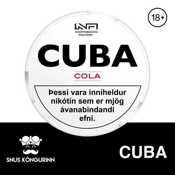 CUBA White Cola – Snus Kóngurinn | Snus á Íslandi